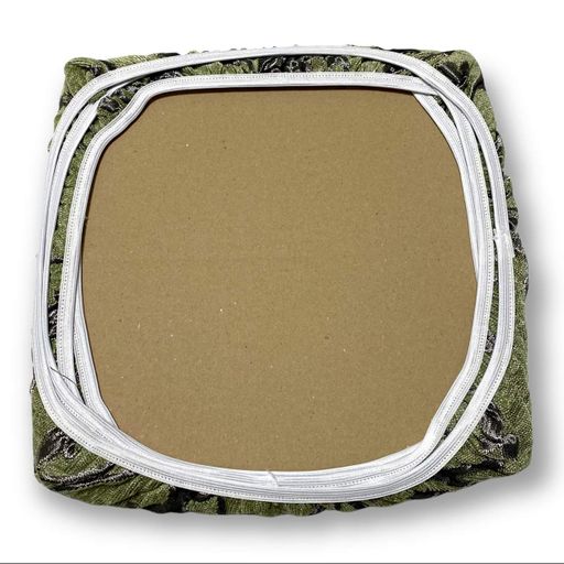 Чохли на табуретки квадратні Зелений вензель рогожка набір 4 шт 1135317 — купити на Eva Ua