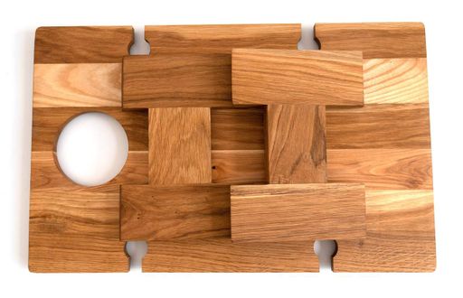 Винний столик дерев'яний на складаних ніжках 53х34 см з дуба та ясена ...