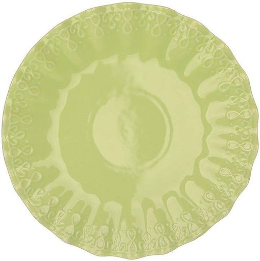 Керамічні тарілки Chalkida Ø26см набір 6 круглих тарілок зелені BonaDi (1174803) — купити на EVA ...