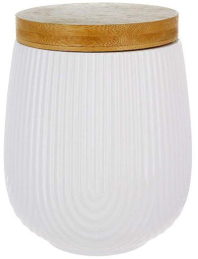 Банку Nouvelle Home Naturel 900мл для сипучих продуктів з бамбуковою кришкою BonaDi (1175131 ...