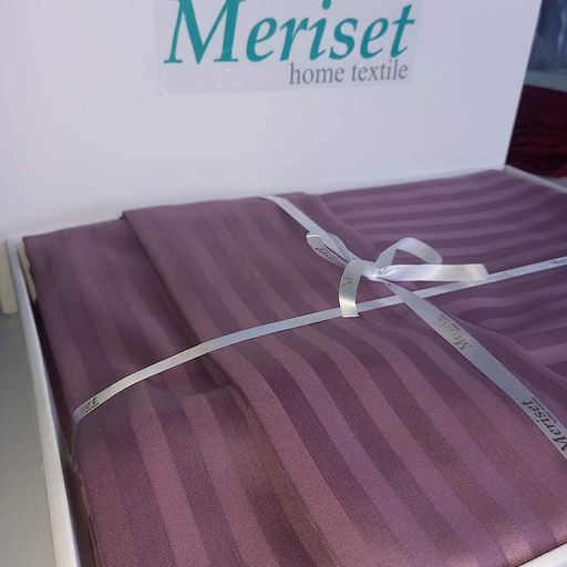 Комплект постільної білизни MERISET 81440111 Сімейний Сатин страйп ...