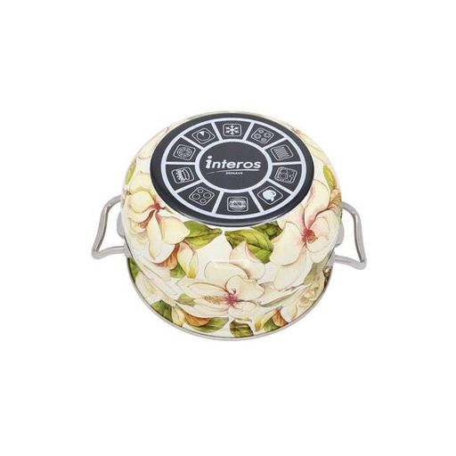 Каструля емальована Магнолія 2,1 л 16 см Interos 17150-2,1 (1225502 ...