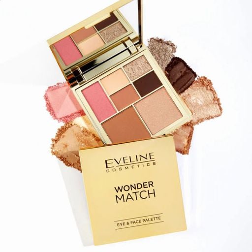 Палетка для макияжа глаз и контуринга лица Eveline Cosmetics Wonder Match Eye & Face Palette, 14 ...