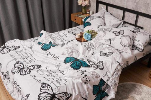 Комплект постельного белья Moon&Star Бязь Gold Люкс Green Butterflies ...