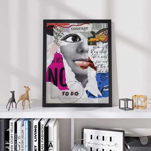 Постер Roomy "Courage Collage" Черная рамка с антибликовым стеклом A3 ...