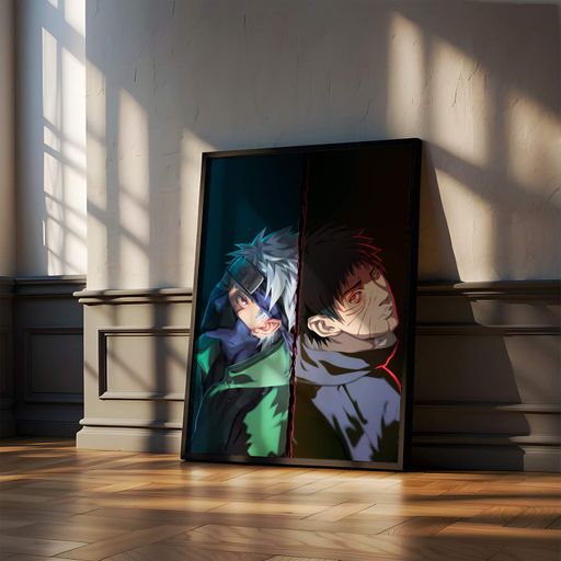 Постер Roomy "Kakashi Obito Split" Без рамки A4 (29.7x21 cm) (1312676 ...