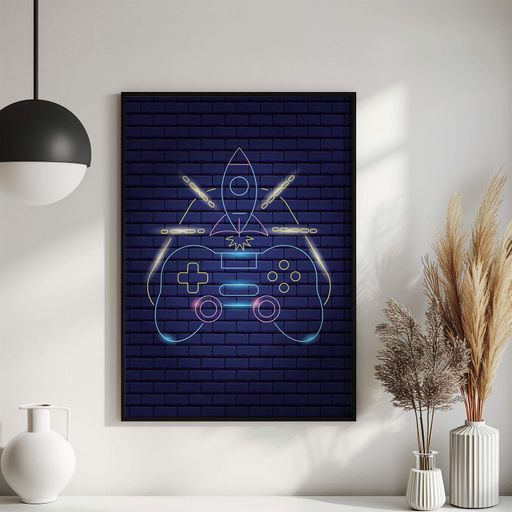 Постер Roomy "Playzone Rocket" Черная рамка с глянцевым стеклом A4 (29 ...