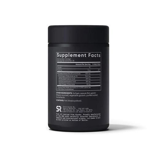 Жирні кислоти Omega-3 Fish Oil 1250 mg Triple Strength, 30 капсул Sport ...