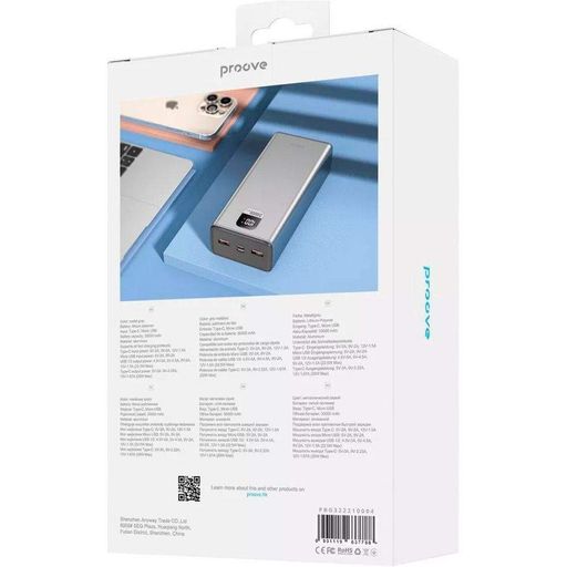 Зовнішній акумулятор Proove Guardian 30000mAh 22.5W Metal Gray ...