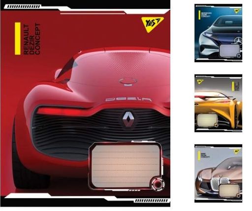 Тетради ученические 96 листов линия. YES Dezir concept 5 шт. в упаковке ...