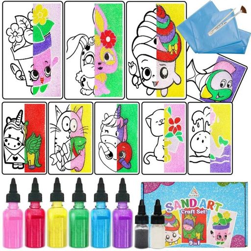 Детский набор для творчества картины с песка 9 в 1 Alexes KP-005 с магнитами (1536053) — купить ...