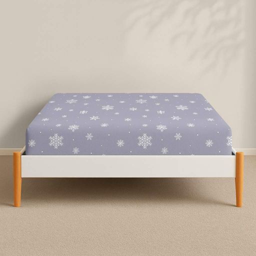 Простирадло на резинці фланель 180х200 SNOWFLAKES SILVER COSAS ...