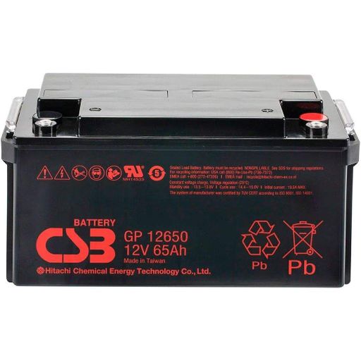 Аккумулятор CSB AGM 12V (12V/65Ah/780Wh) (GP12650) [112301] (1631917 ...