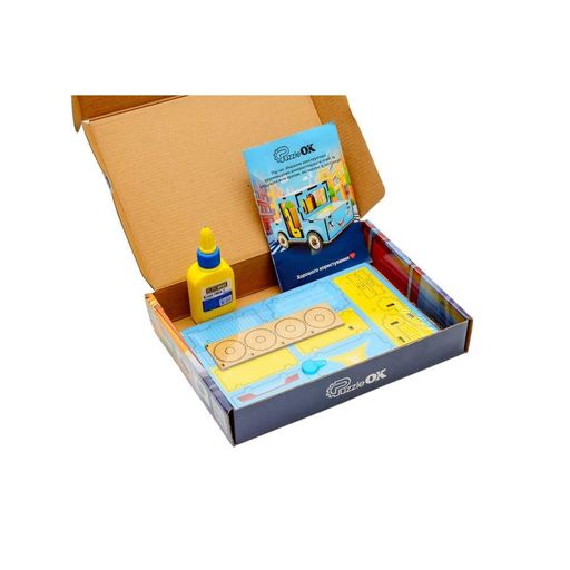 Детский деревянный 3D конструктор "Машинка" PuzzleOK Puz-00930, 43 ...