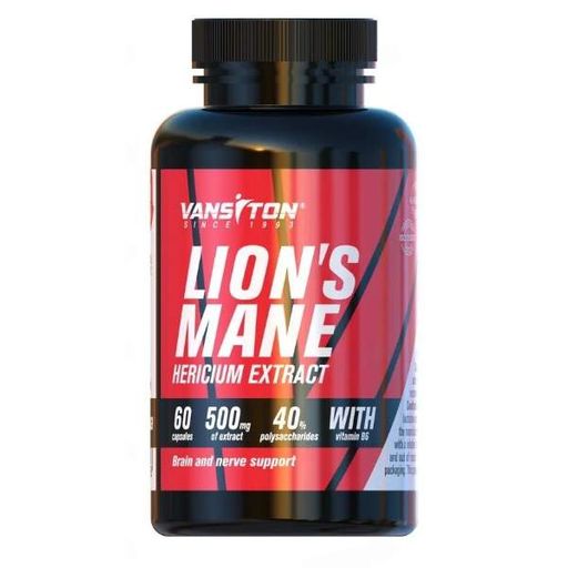 Грибной комплекс Vansiton Lion's Mane Hericium Extract With Vitamin B 6 ...