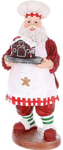 Декоративная фигура Санта Клаус с Пряничным Домиком 31см Пряничная ...