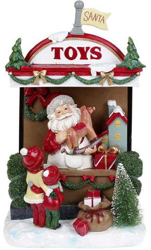 Новогодняя композиция Santa's Toy Store с LED подсветкой полистоун для ...