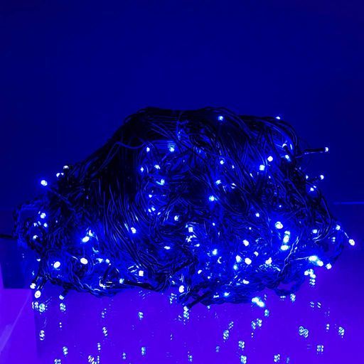 Уличная гирлянда Бахрома 25 м 405 LED черный провод Синий для украшения ...