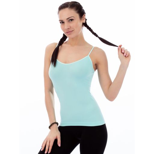 Безшовна майка жіноча Giulia Caraco на тонких бретелях, Tanager Turquoise, розмір S/M - купити ...