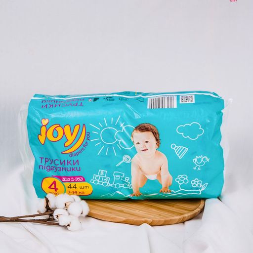Уцінка! Трусики-підгузки Joy Run & Fun розмір 4 (7-14 кг), 44 шт ...