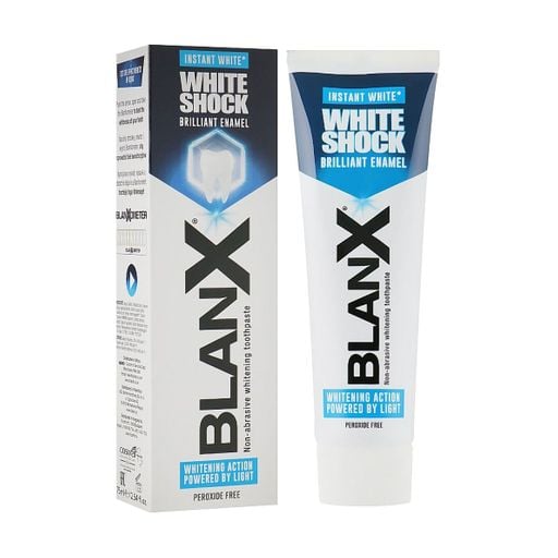 Відбілювальна зубна паста BlanX White Shock Brilliant Enamel Toothpaste ...
