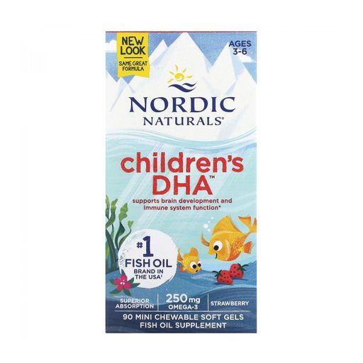 Харчова добавка в гелевих капсулах Nordic Naturals Children's DHA Omega ...