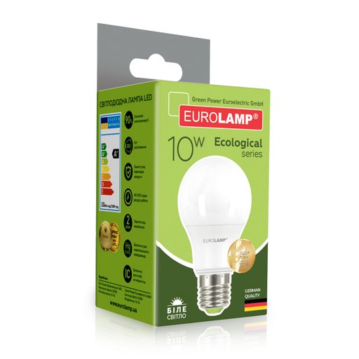 LED-лампа Eurolamp Ecological Series A60 10W E27 4000K, 1 шт — купити на EVA.UA - гіпермаркет краси