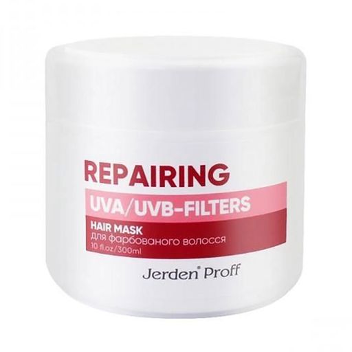 Маска Jerden Proff Repairing Hair Mask для фарбованого волосся, з токоферолом та UVA / UVB ...