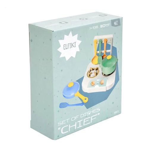 Іграшковий набір посуду Elfiki & Friends Шеф кухар, від 1 року (39973 ...