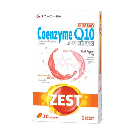 Дієтична добавка в капсулах Schonen Zest Beauty Coenzyme Q10, 30 шт — купити на EVA.UA