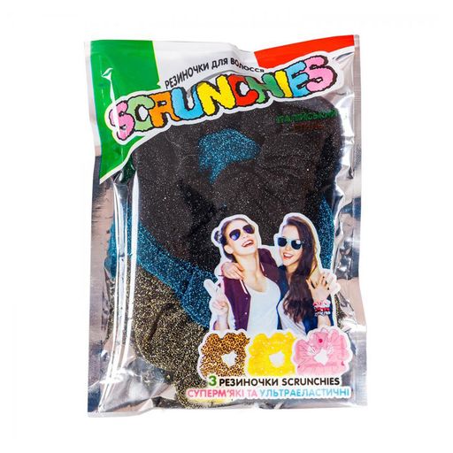 Резиночки для волосся Shokky Bandz Scrunchies Класичні до школи, 3 шт ...