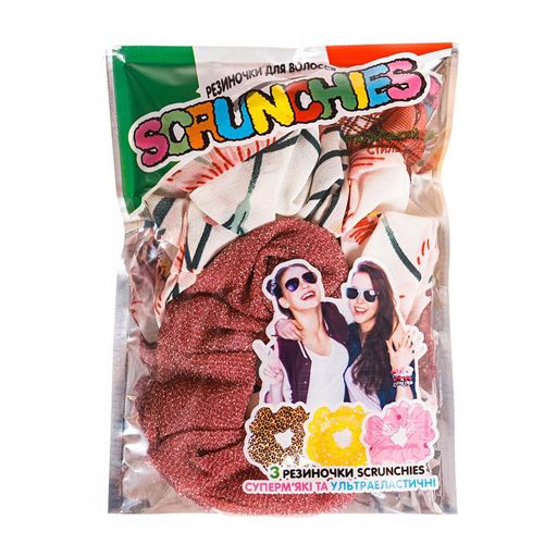 Резиночки для волосся Shokky Bandz Scrunchies Вільний образ, 3 шт ...