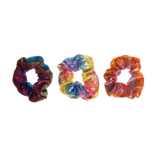 Резиночки для волосся Shokky Bandz Scrunchies Кольори веселки, 3 шт ...