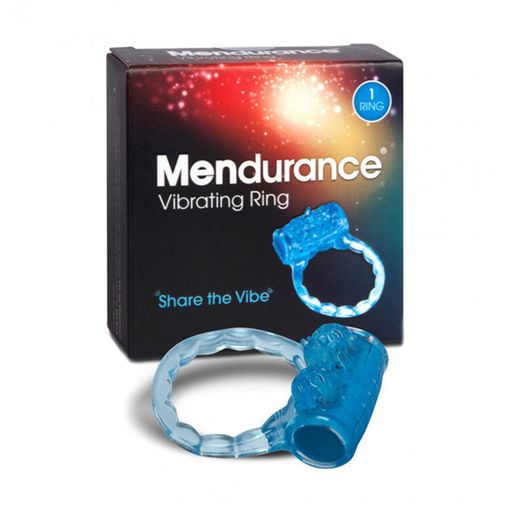 Ерекційне кільце Mendurance Vibrating Ring з вібрацією, блакитне, 1 шт ...