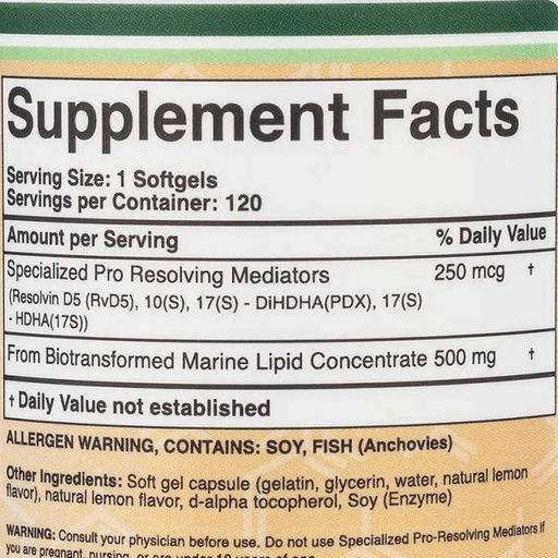 Протизапальний засіб Double Wood SPM (Pro Resolution Mediators) 500 mg ...