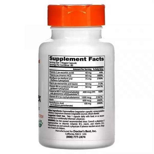 В комплекс Doctor's Best Fully Active B Complex 60 Veg Caps (864780 ...