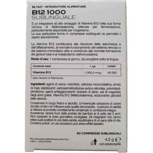 Вітамін Б12 Bios Line Principium B12 1000 Sublingual 60 Tabs (865375 ...