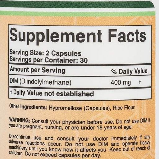 Антиоксидант Double Wood DIM (Diindolylmethane) 400 mg (2 caps per ...