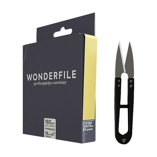 Файл-стрічка для пилки Wonderfile чорний, 160*18 мм, 180 грит, з ...