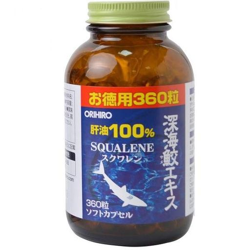 Олія із печінки акули Orihiro Squalene 300 mg 360 Caps (881187 ...
