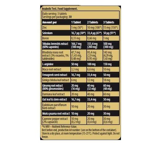 Комплексний тестостероновий препарат Kevin Levrone Anabolic Test 90 ...