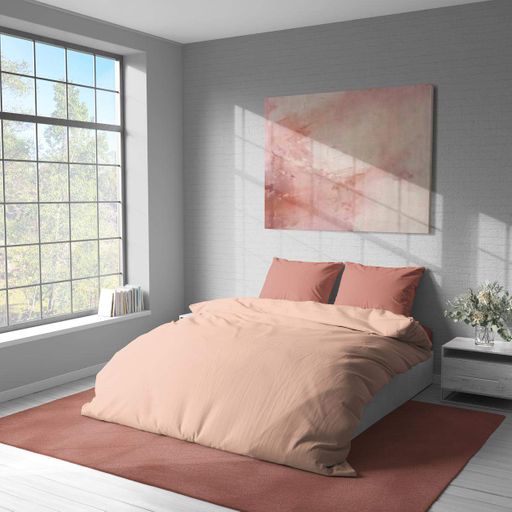 Постільна білизна LeLit Бязь Рожевий з Бордо Сімейний B-1178 (911537 ...