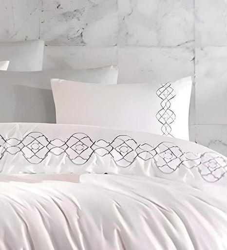 Постільна білизна Dantela Vita сатин з вишивкою Victoria Maldiv мальдіви євро 928083 — купити