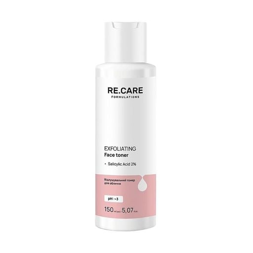 Відлущувальний тонер для обличчя Re.Care Exfoliating Face Toner з ...