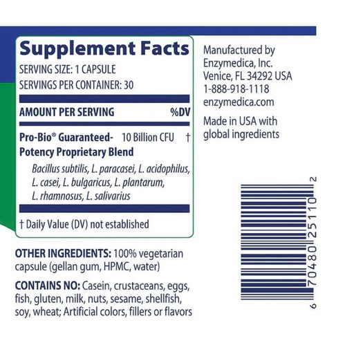 Пробіотик Enzymedica Pro-Bio 10 млрд, 30 капсул — купити на EVA.UA ...