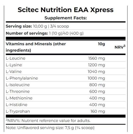 Амінокомплекс для спорту Scitec Nutrition EAA Xpress 400 g /40 servings/ Kiwi Lime (864730 ...