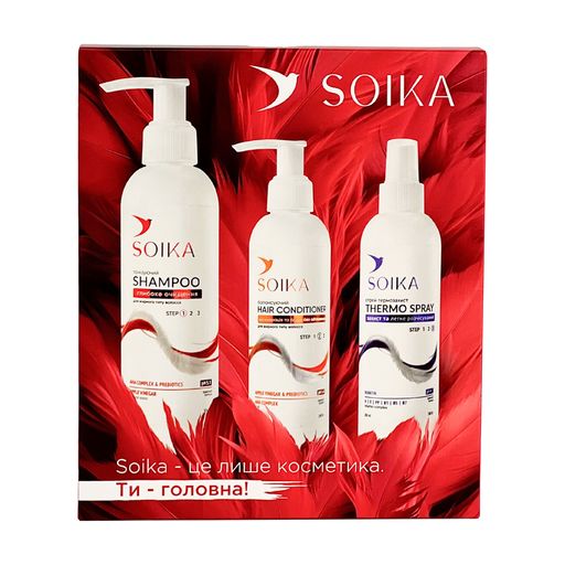 Набір для волосся SOIKA Глибоке очищення та захист (шампунь, 300 мл + кондиціонер, 200 мл ...